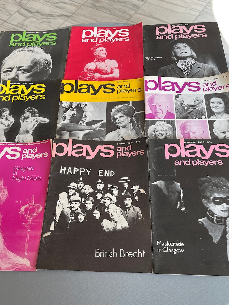 Plays and Players Magazines the 70s 9x - Etsy