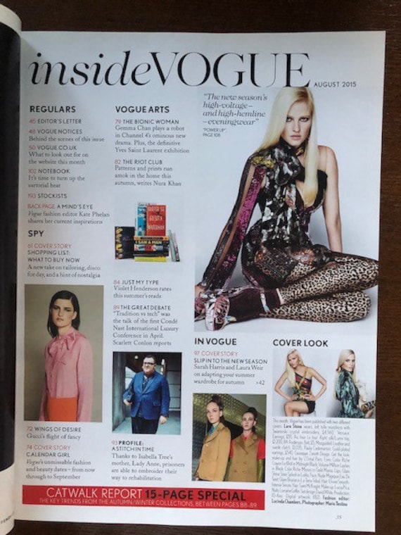 Notebook Inside Vogue Magazine