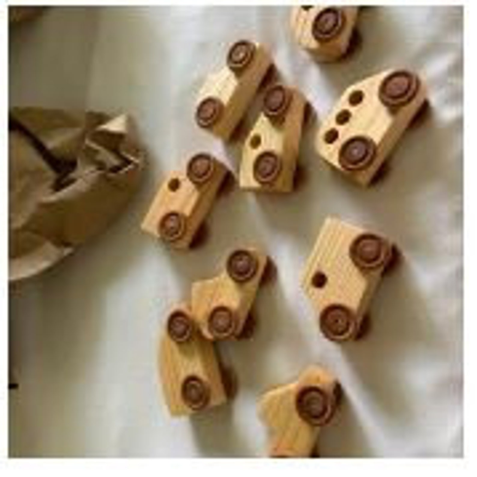 Mini Wooden Toy Car Set of 9 - Etsy