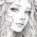 Coloring Page for Adults Beautiful Princess Grayscale - Etsy