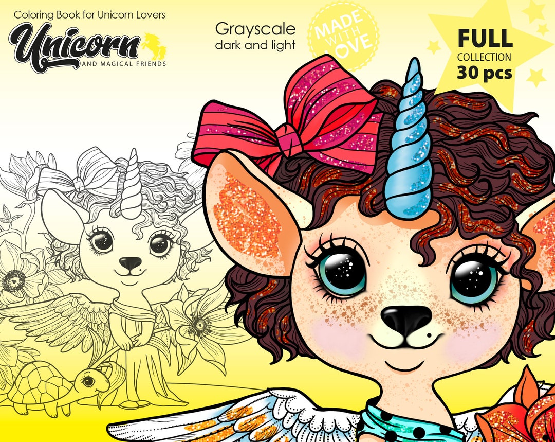 Coloring Book for Kids Unicorn Children Coloring Pages Kids - Etsy