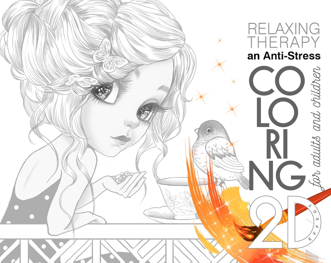 Coloring Pages Fairies, Coloring Relaxing Therapy Anti-stress ...