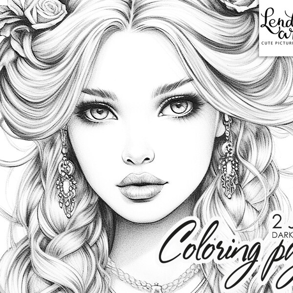 Portrait Coloring Page - Etsy
