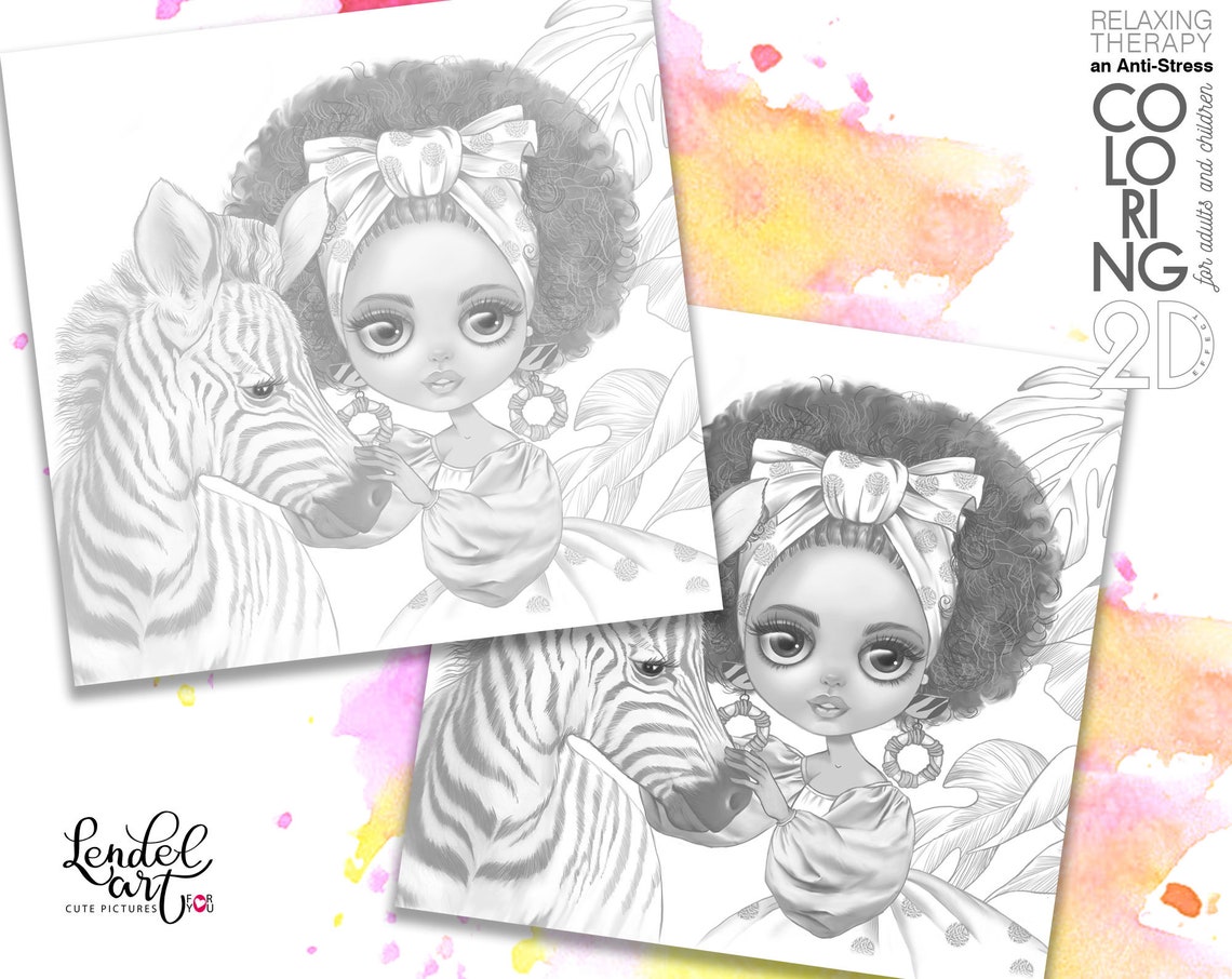 Coloring Pages Princess Coloring Relaxing Therapy | Etsy