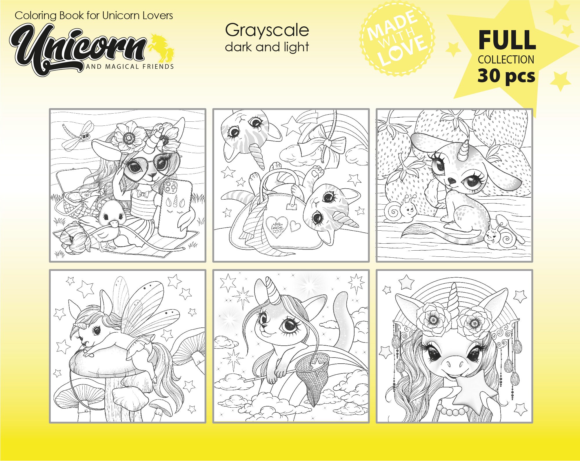 Coloring Book for Kids Unicorn Children Coloring Pages Kids | Etsy