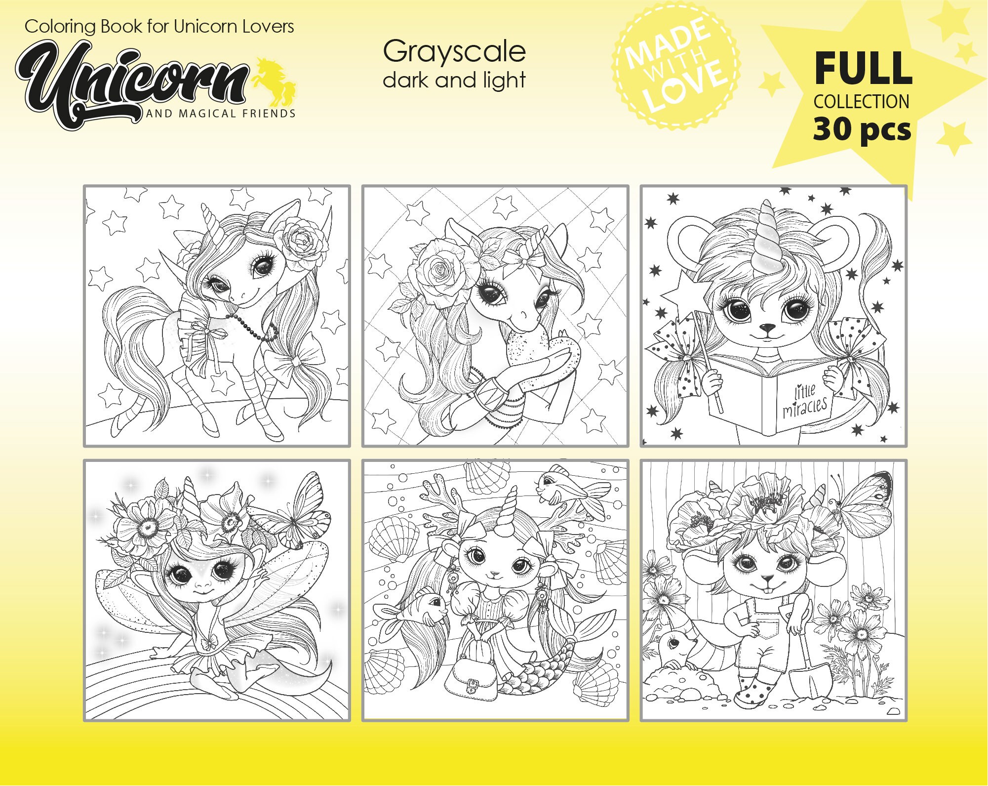 Coloring Book for Kids Unicorn Children Coloring Pages Kids | Etsy