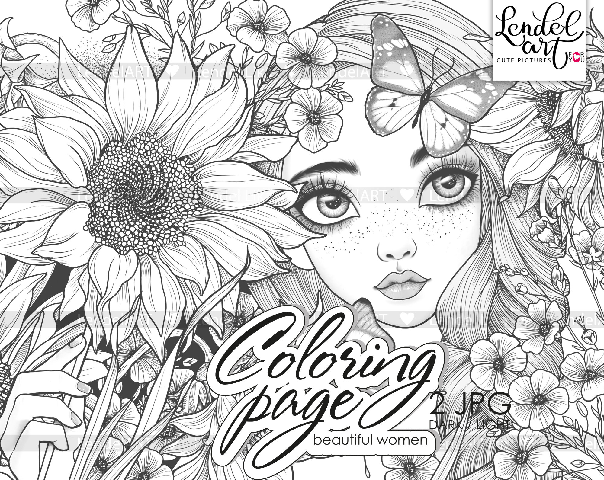 Hair And Makeup Coloring Pages
