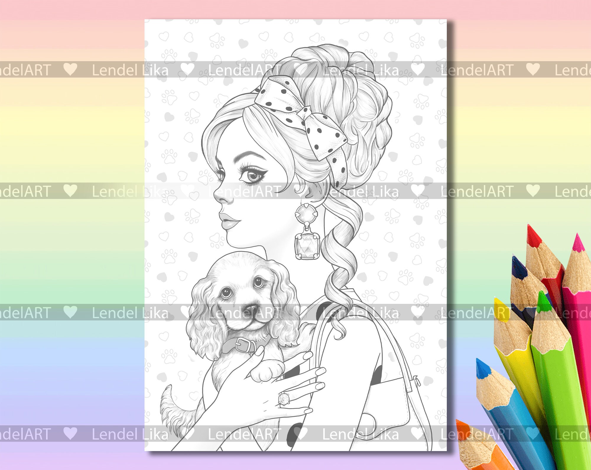 Printable Coloring Page Girl Portrait Coloring Page for - Etsy Canada