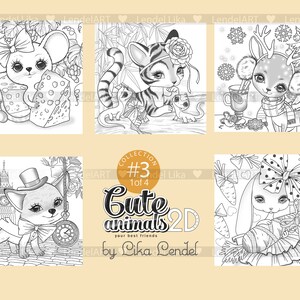 Coloring Book for Kids Digital Kids Coloring Page Animal - Etsy