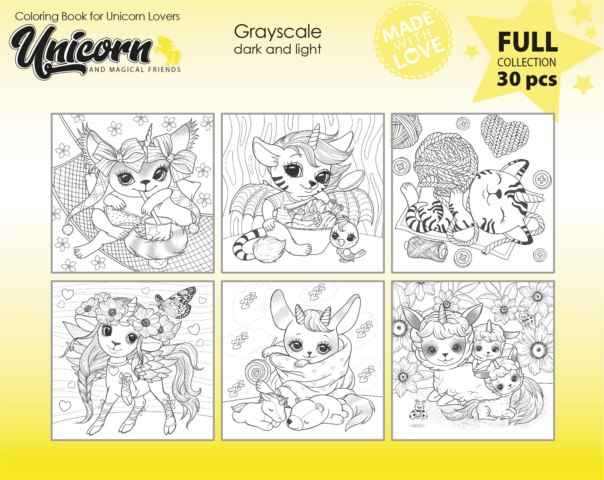 Coloring Book for Kids Unicorn Children Coloring Pages Kids | Etsy