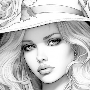 Beauty From the Wild West, Coloring Page for Adults, Grayscale Coloring ...