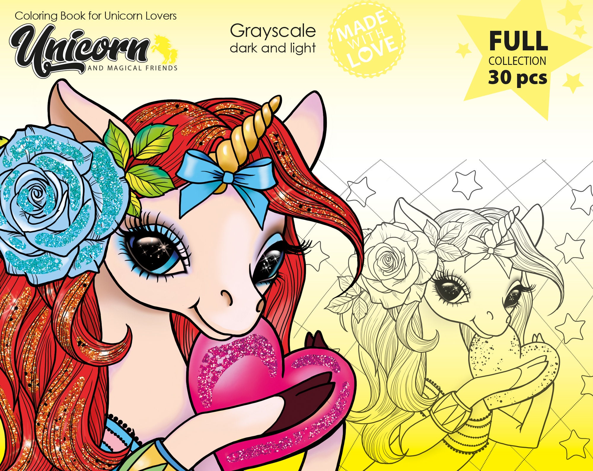 Coloring Book for Kids Unicorn Children Coloring Pages Kids | Etsy