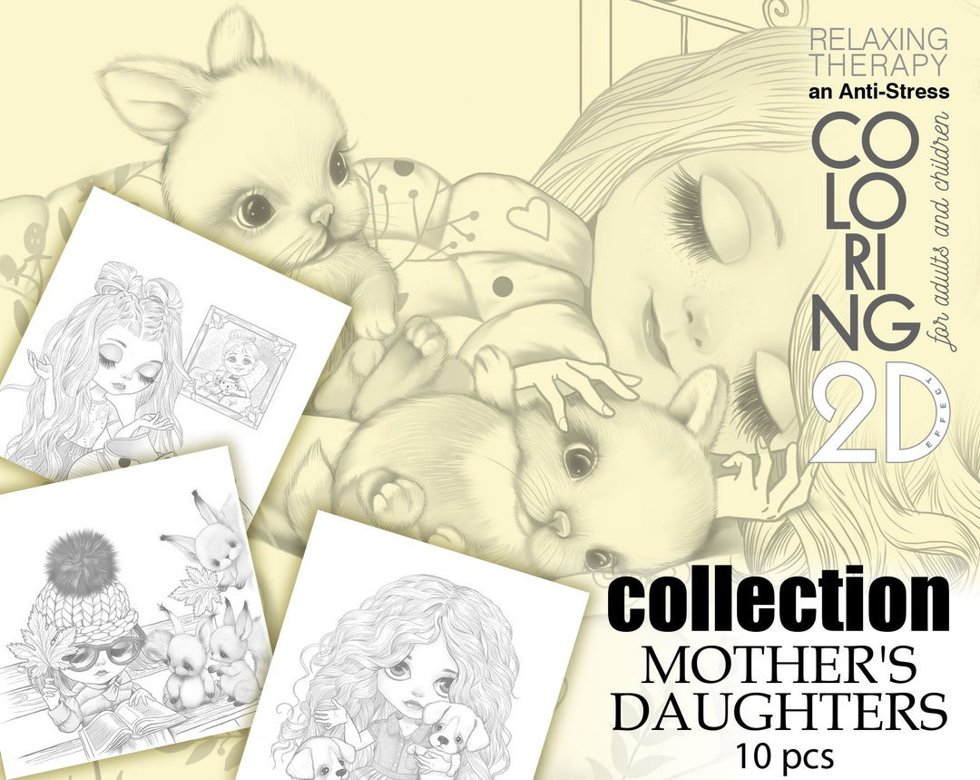 Coloring Book for Adult and Children, Printable Coloring Pages, Cute ...