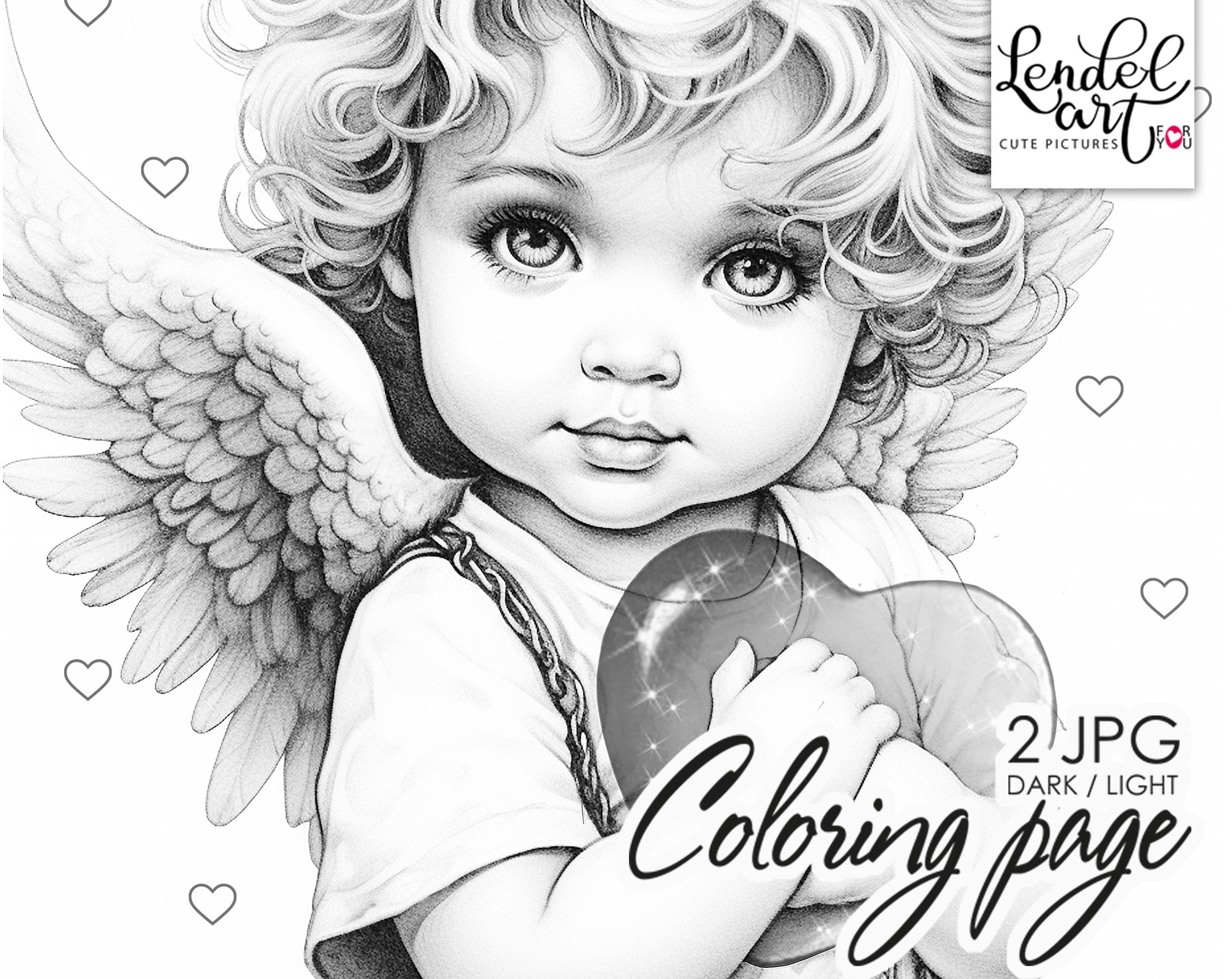 Baby Angel Coloring Pages For Adults