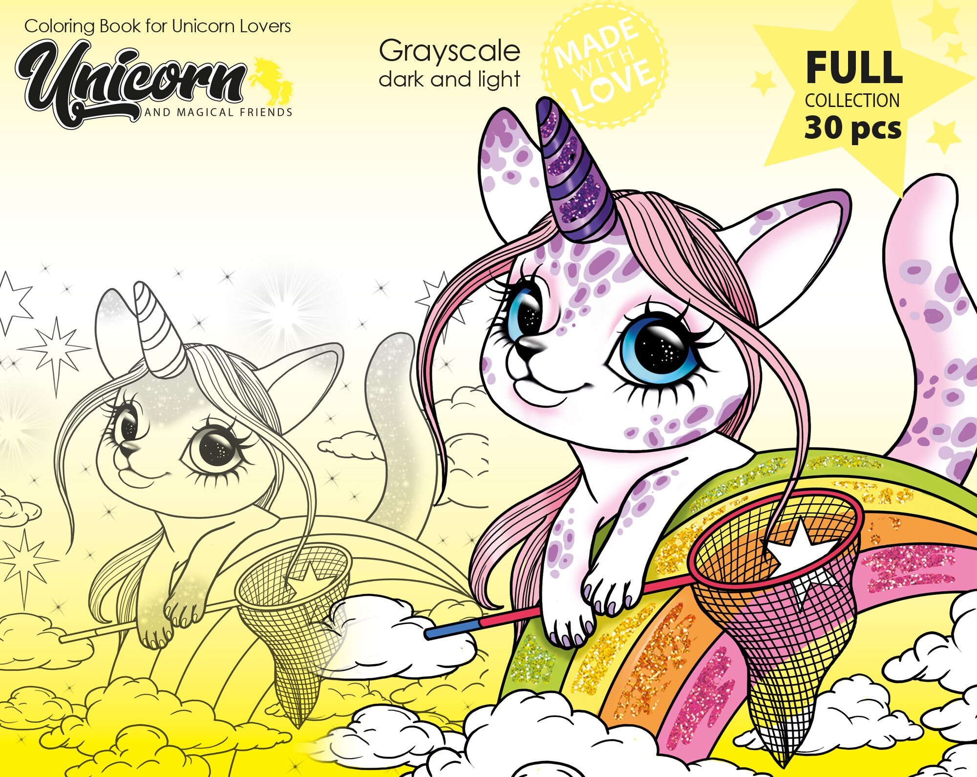 Coloring Book for Kids Unicorn Children Coloring Pages Kids | Etsy