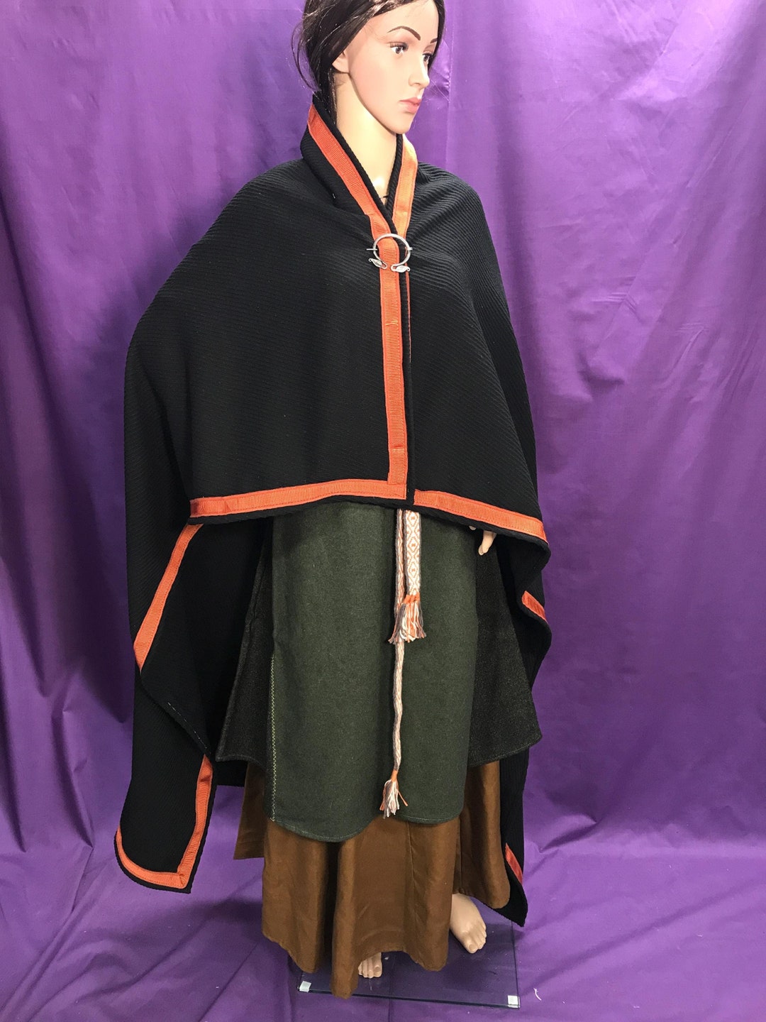 Cape, Viking Cape for Men or Women, Thorsberg Cape, Long Cape, Greek ...
