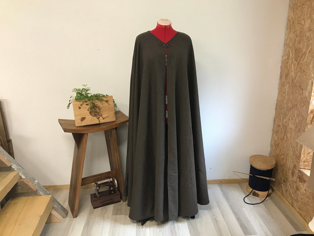 Long Medieval Brown Cape, Venetian Cape, Medieval Cape for Men and ...