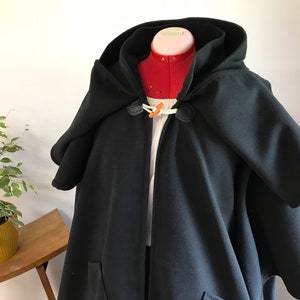 Cape, Long Hooded Cape, Renaissance Cape, Long Poncho, Hooded Cape ...