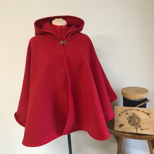 Red Hooded Cape - Etsy