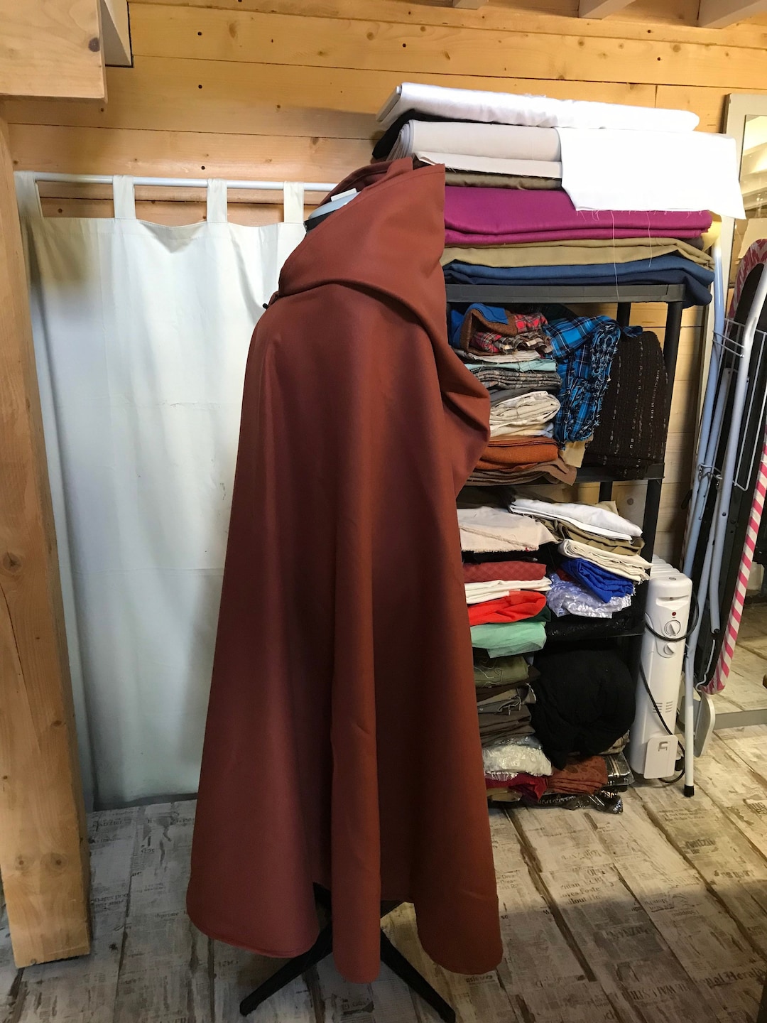 Long Cape for Men and Women, Medieval Hooded Cape, Costume Cape, Wizard ...