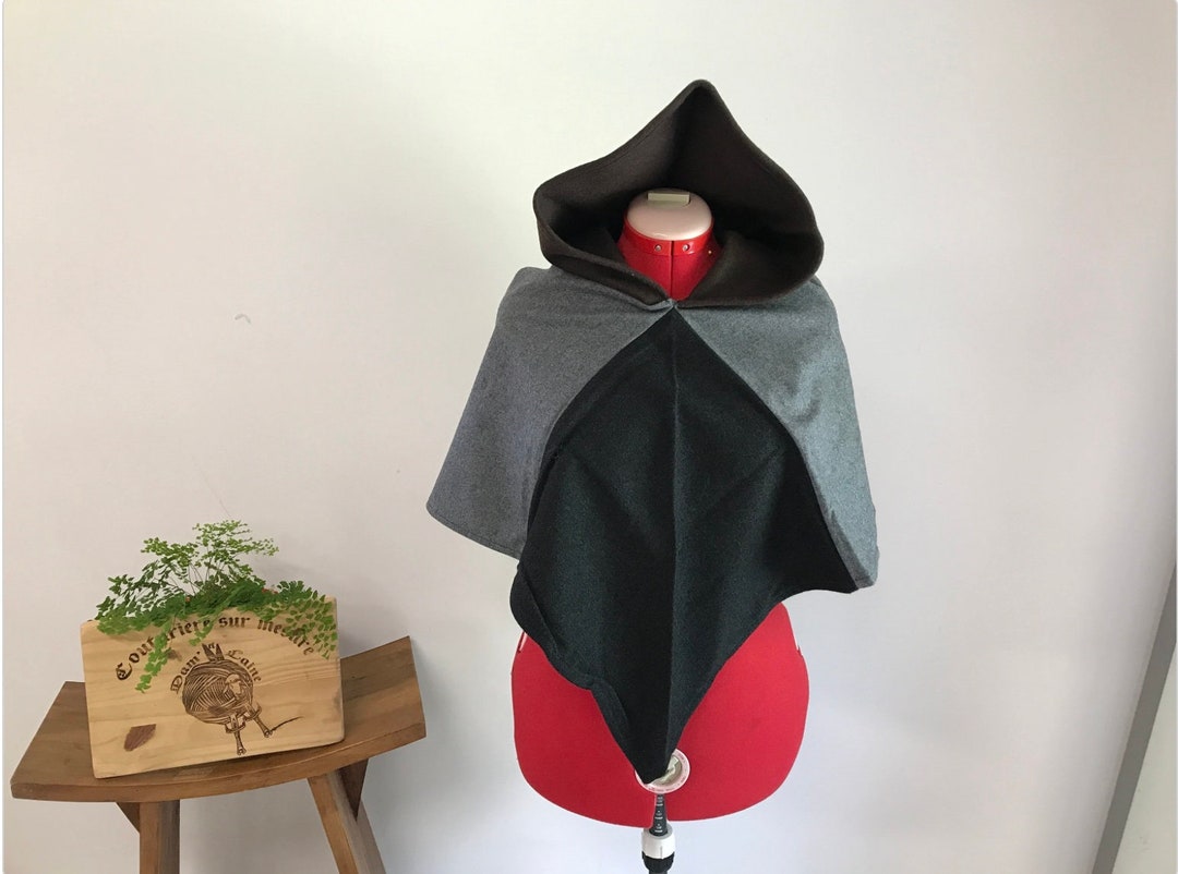 Hood, Viking Hood With Hood, Medieval Poncho, Hooded Poncho, Handmade ...