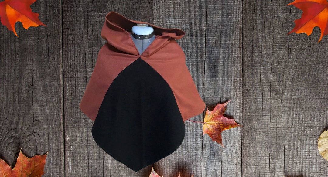 Hood, Viking Hood With Hood, Medieval Poncho, Hooded Poncho, Handmade ...