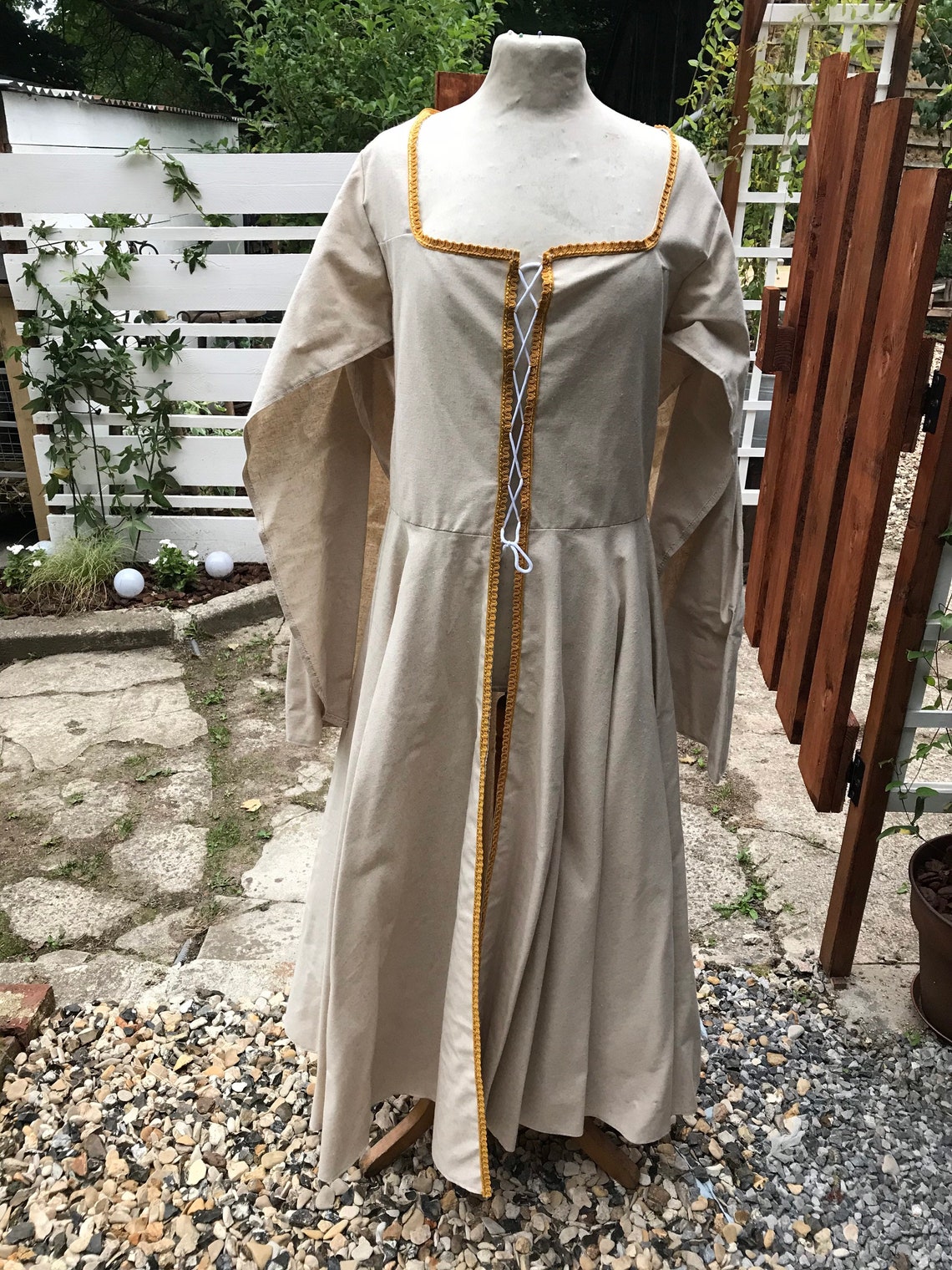 Coat dress natural linen surcote | Etsy