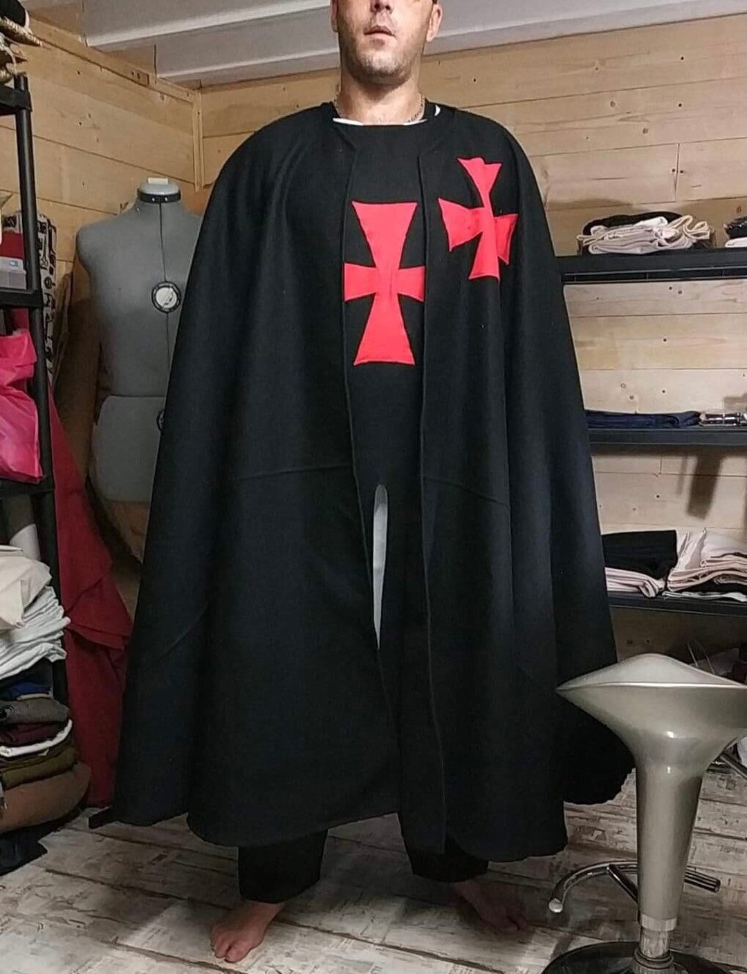 Cape, Long Cape, Templar, Middle Ages Knight, Medieval Knight, Templar ...