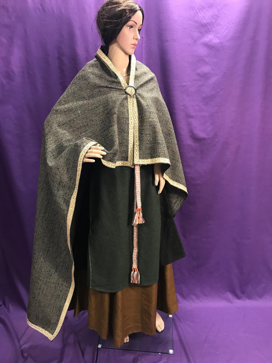 Cape, Viking Cape for Men and Women, Thorsberg Cape, Long Cape, Greek ...