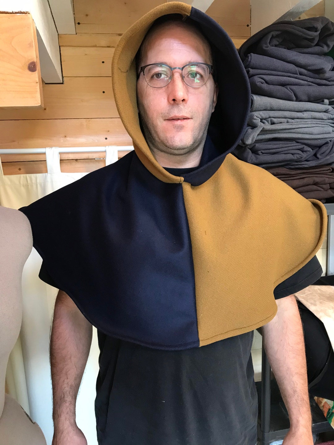 Riding Hood, Medieval Chaperone, Medieval Wool Hood, Medieval Greatcoat ...