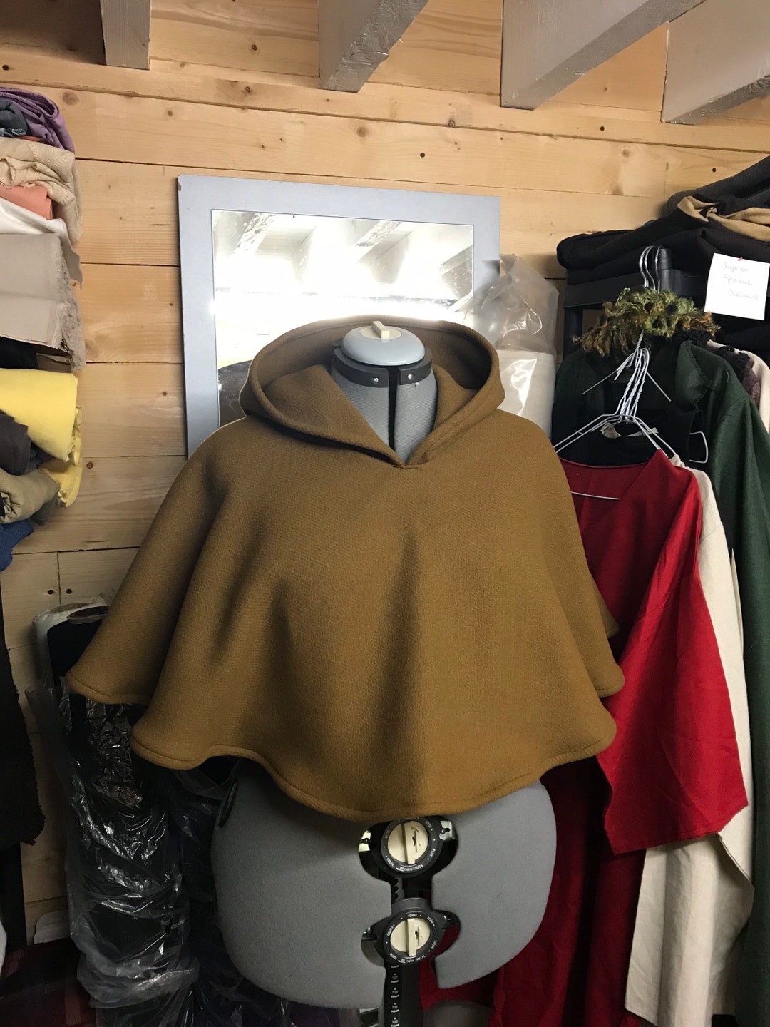 Hood Short Hooded Cape Medieval Archer Hood in Wool 80% - Etsy