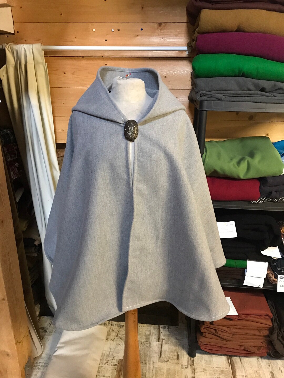 Cape Short Cape Cape Coat With Hood Capelet Mottled Gray - Etsy