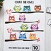Count the Owls Preschool Activities Printables, Preschool Number ...