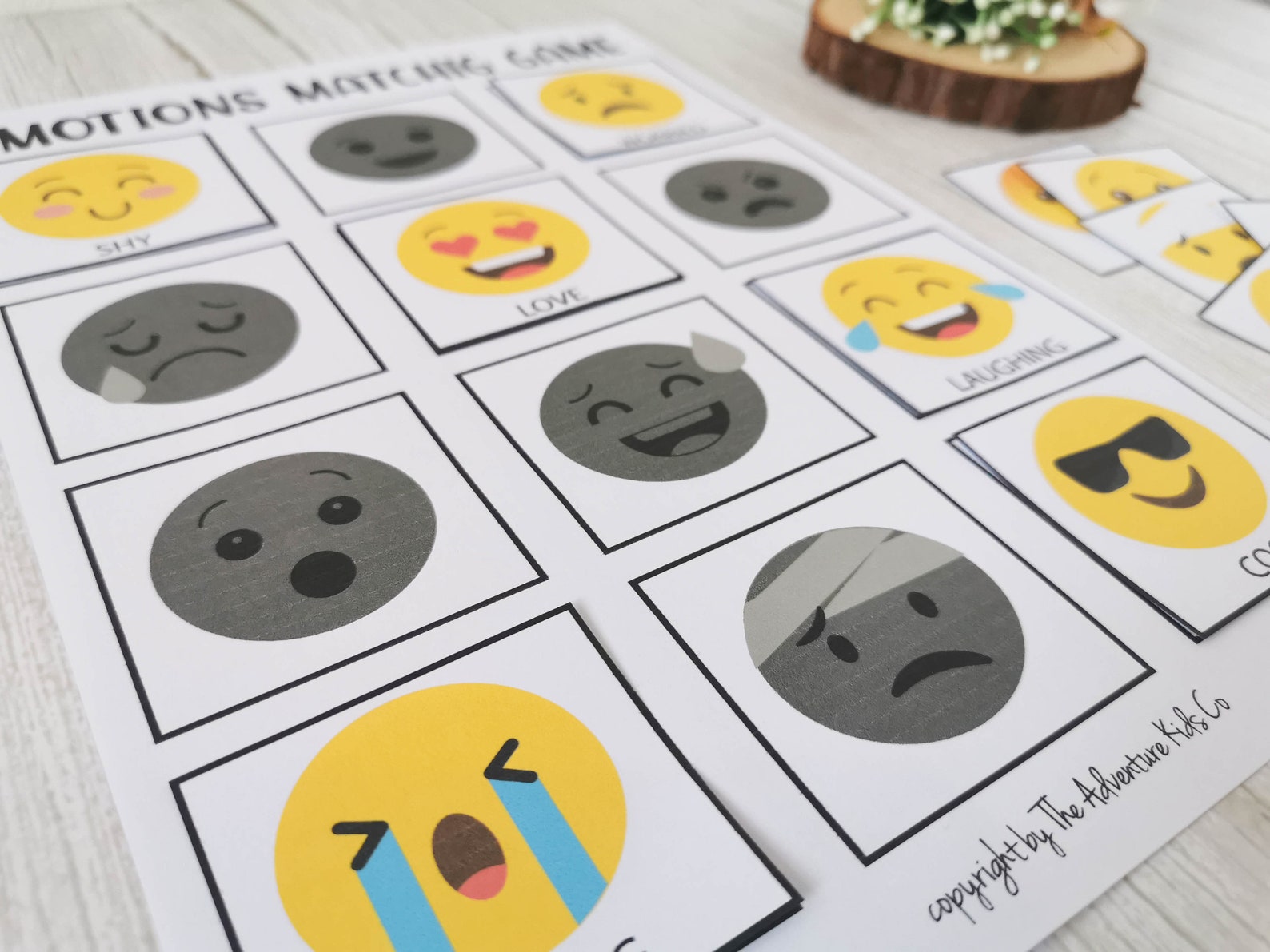 Preschool Emotions Matching Game Printable, Match the Emotions ...