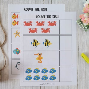 Preschool Math Printable Activity, Number Counting Printable, Preschool ...