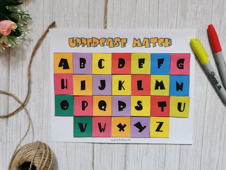 Preschool Alphabet Matching Games, Letter-case Matching Activity ...