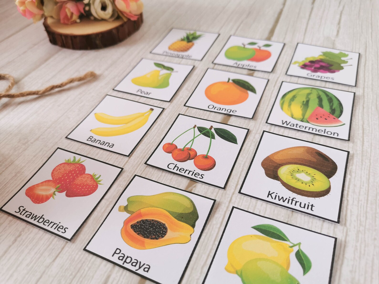 Preschool Fruit Matching Game Printable, Fruit Learning Printable ...