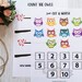 Count the Owls Preschool Activities Printables, Preschool Number ...