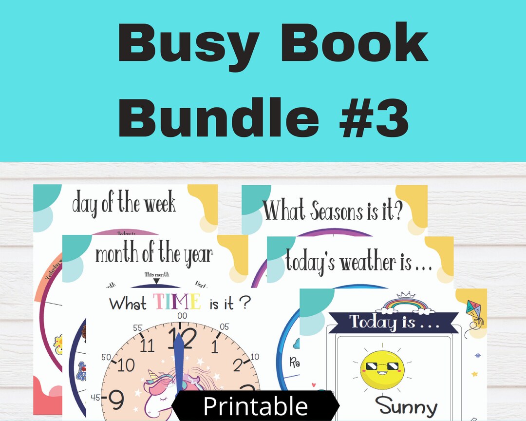 Busy Book Printable #3, Circle Time Binder, Weather Chart, Kindergarten ...