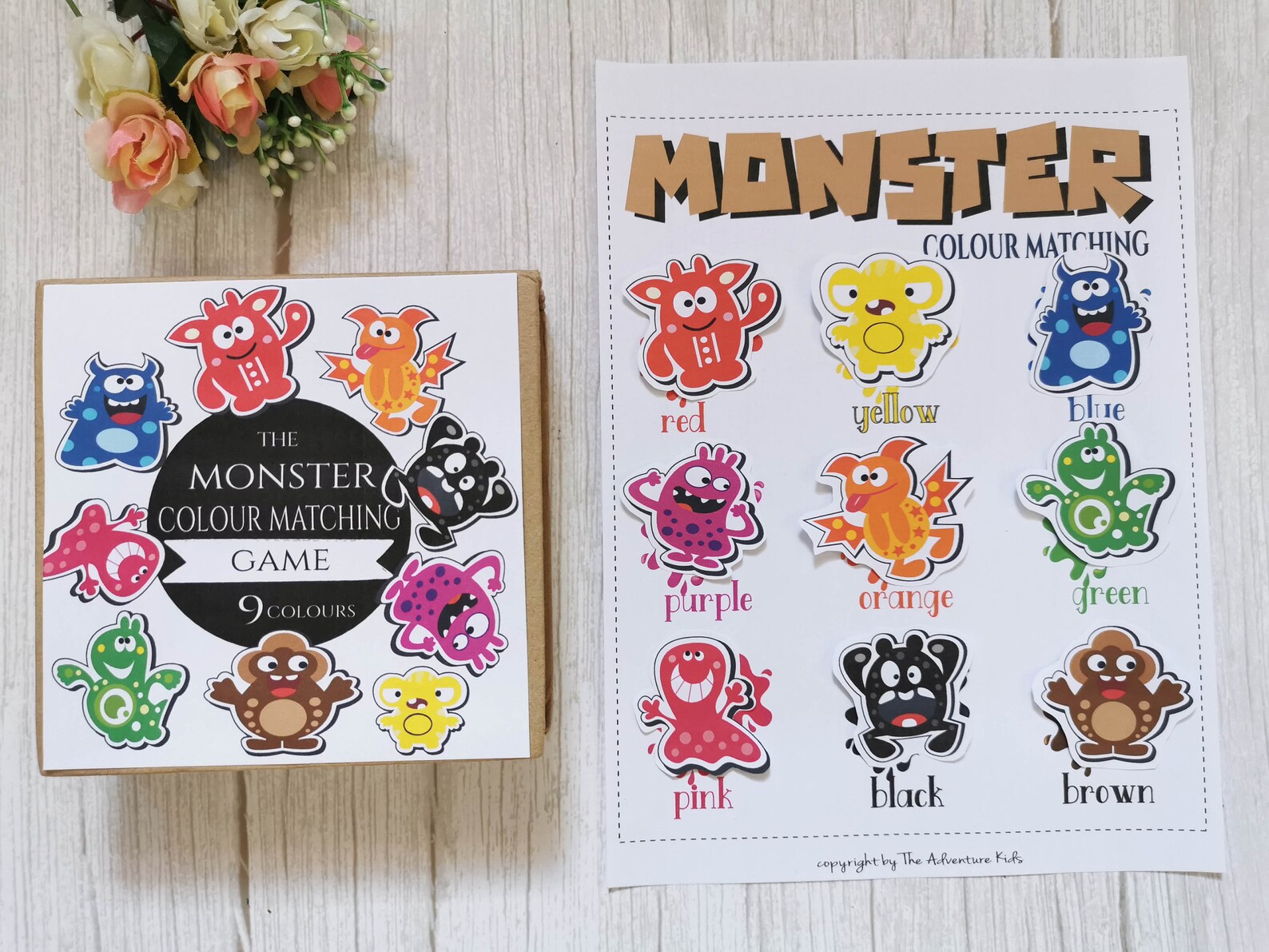 Monster Colour Matching Printables Worksheet, Colour Matching Game ...