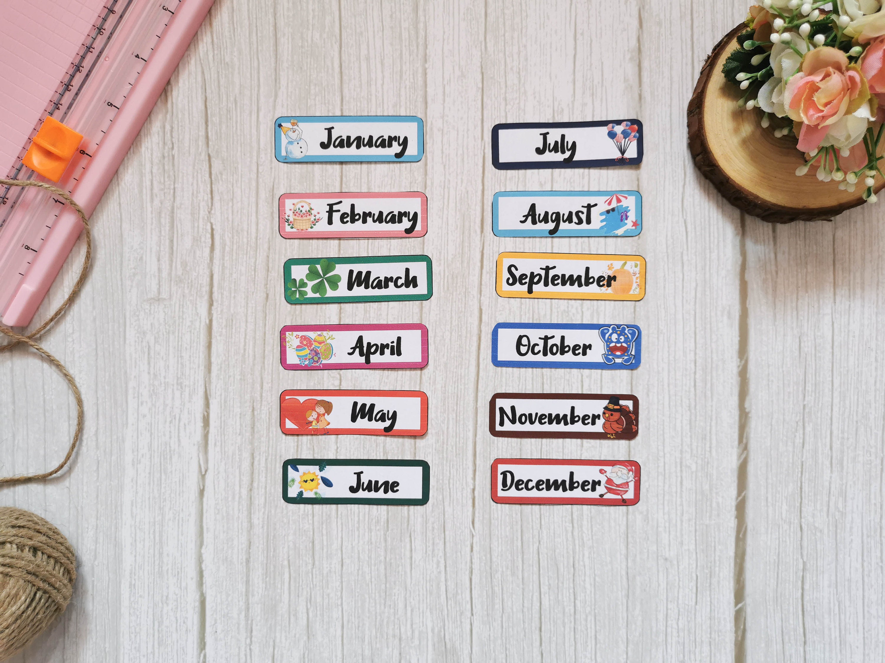 Preschool Month of the Year Printable, Preschool Calendar, Preschool ...