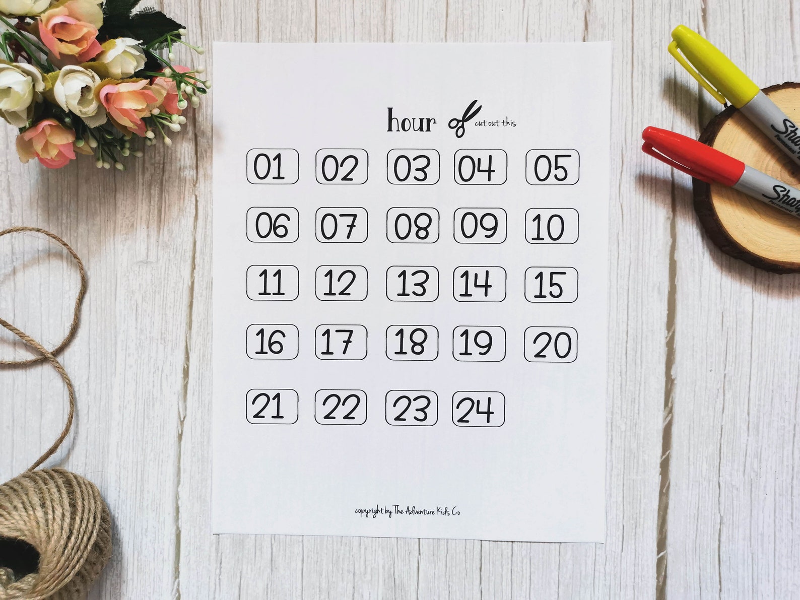 Printable Clock for Preschool, Telling the Time, Clock Learning ...