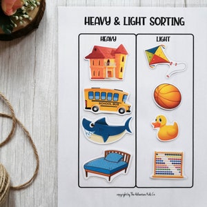 Weight Sorting Printable Worksheets, Sort by Weight Printable Game ...