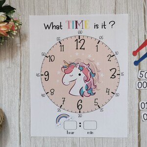Printable Clock for Preschool, Telling the Time, Clock Learning ...