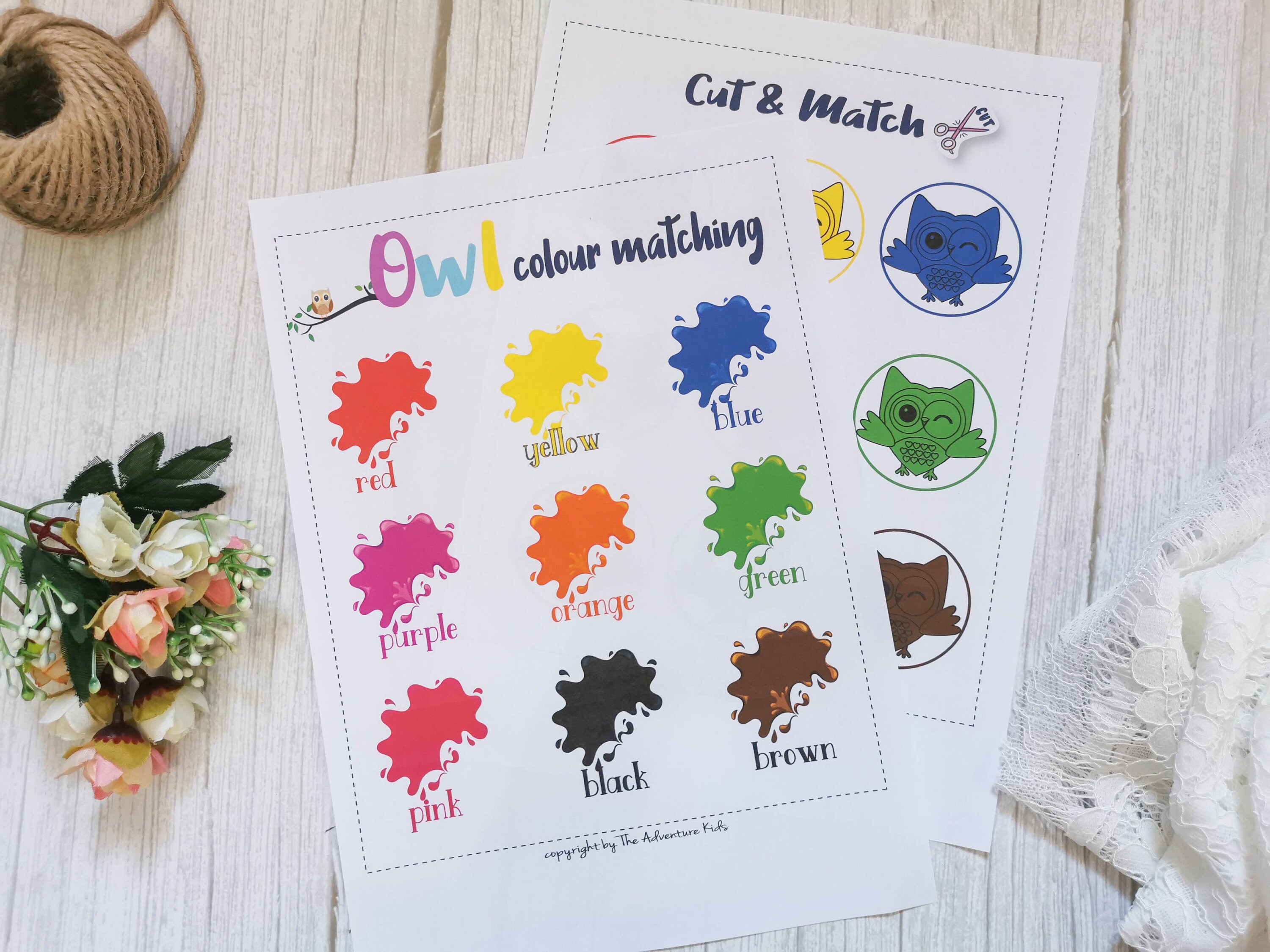 Owl Colour Matching Printables Games, Colour Sorting Games, Preschool ...