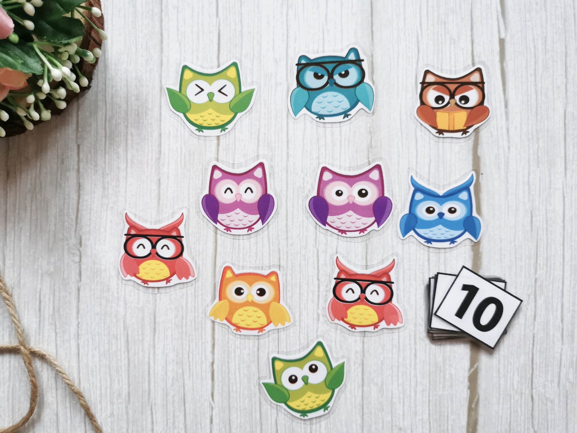 Count the Owls Preschool Activities Printables, Preschool Number ...