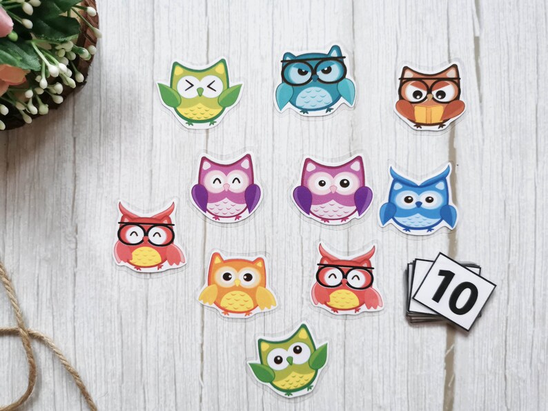Count the Owls Preschool Activities Printables, Preschool Number ...