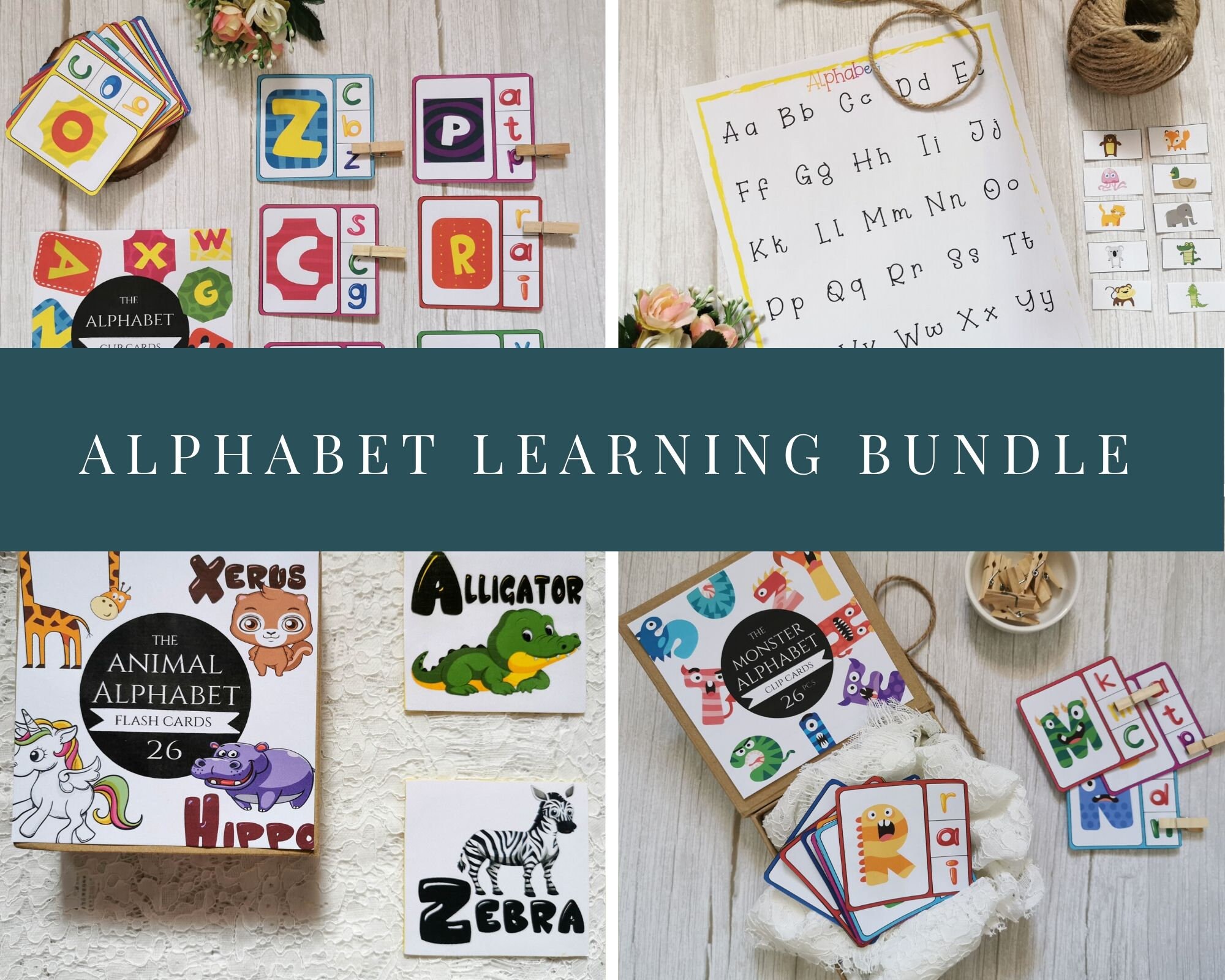 Preschool Busy Book Bundle #2 , Alphabet Printables Bundle, Alphabet ...
