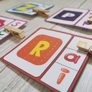 Alphabet Clip Cards Printables, Nursery Alphabet Cards, Printable ABC ...