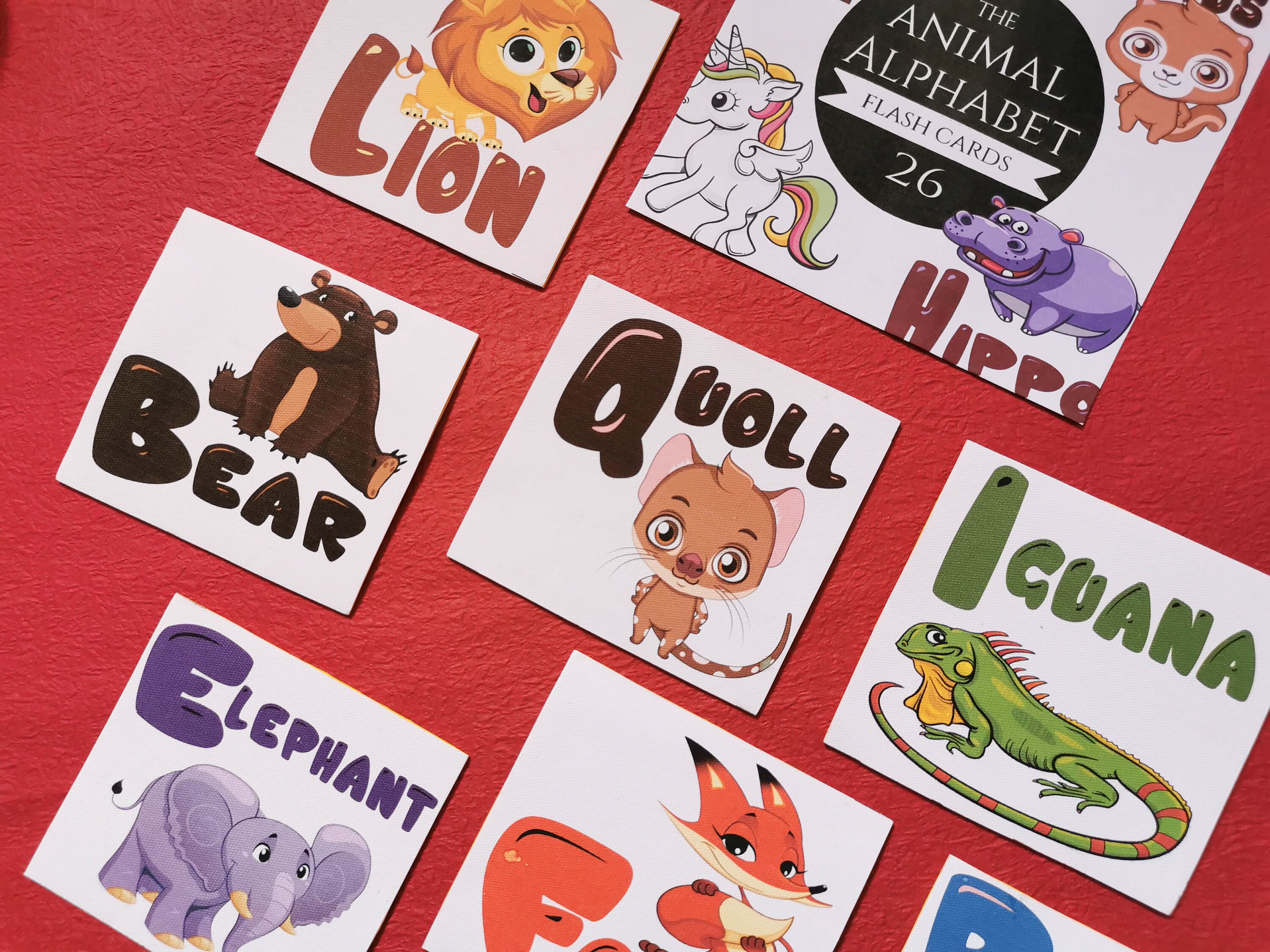 Animal Alphabet Printable Flash Cards, ABC Flash Printable Cards ...